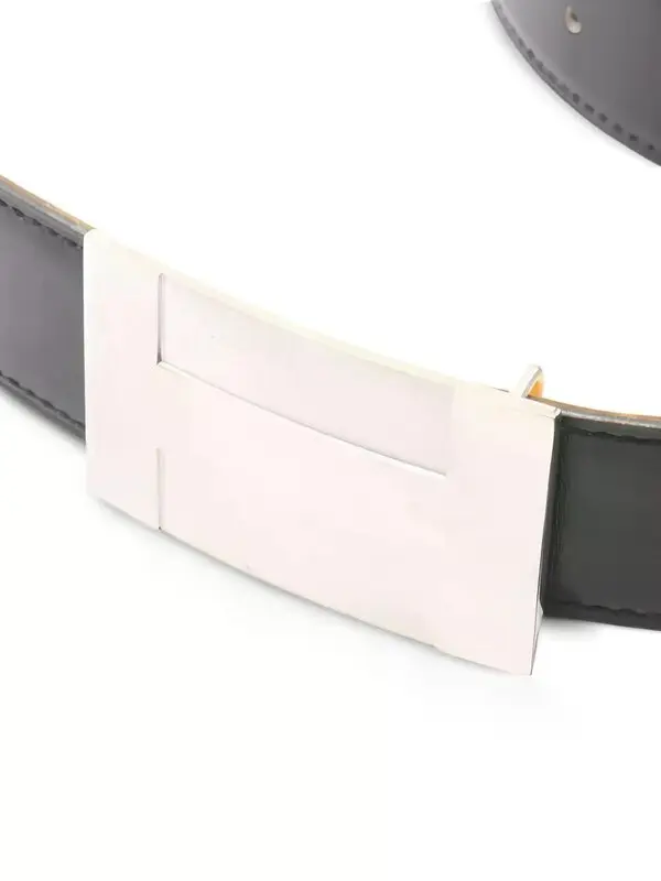Hermès H Plate Reversible Belt - Black