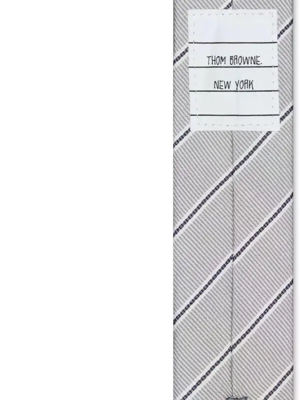 Thom Browne Jacquard Tie - Grey