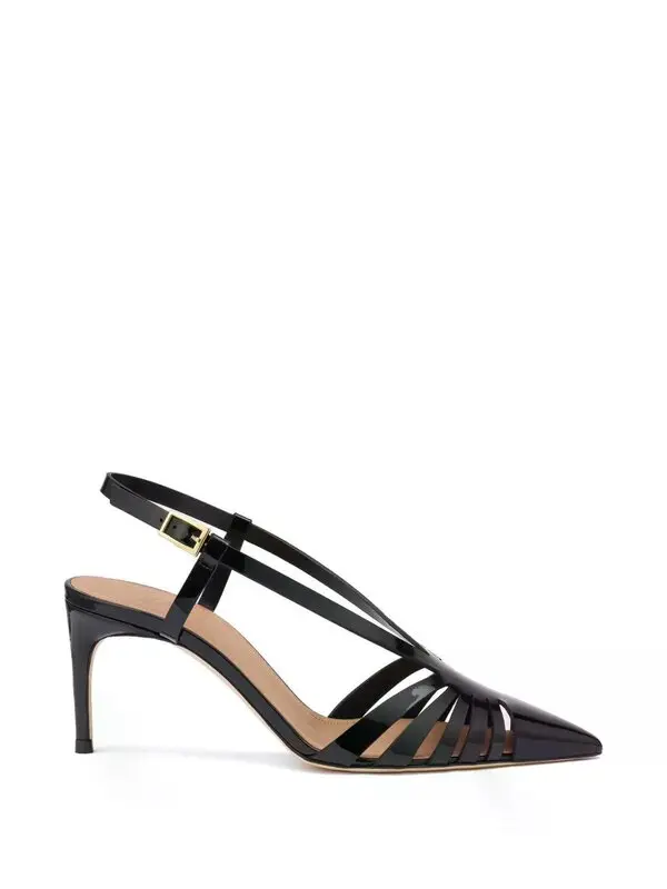 MALONE SOULIERS Janette Patent Leather Slingback Pumps - Black