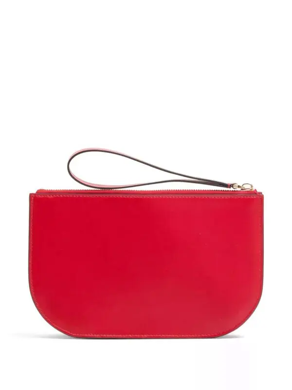 Valentino Garavani Vlogo Walk Calfskin Pouch - Red