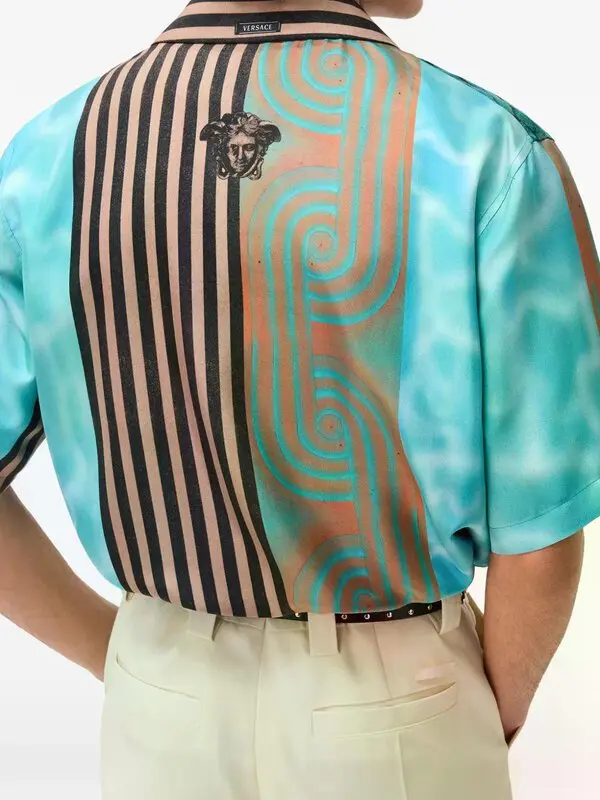 Versace Printed Silk Twill Shirt