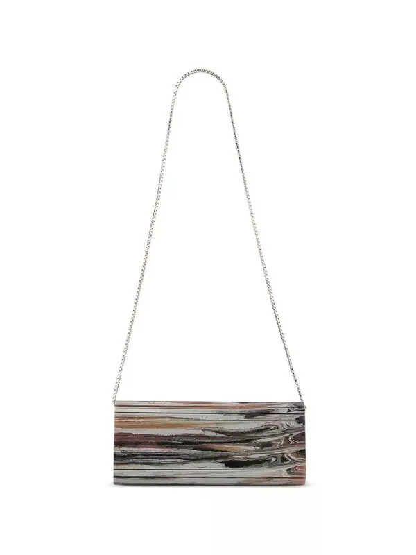 JIMMY CHOO Sweetie Ribbed Clutch Bag - Grey