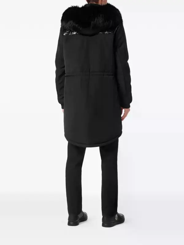 BILLIONAIRE Python-trimmed Fur-hooded Parka