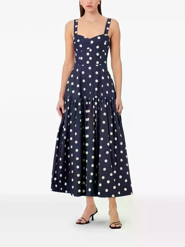 NICHOLAS Valeria Polka Dot Midi Dress