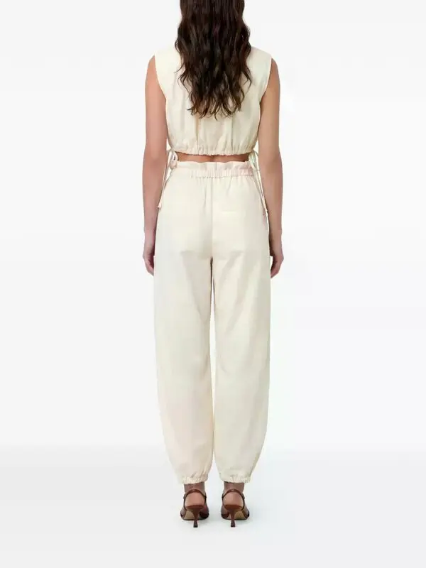 NICHOLAS Aila Sleeveless Crop Top - Neutrals