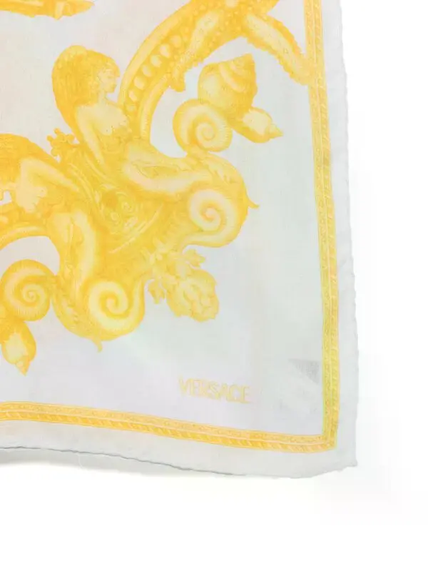 Versace 2005s Barocco-print Scarf - Blue