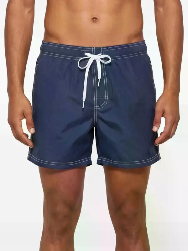 Sundek Logo Patch Swim Shorts - Blue