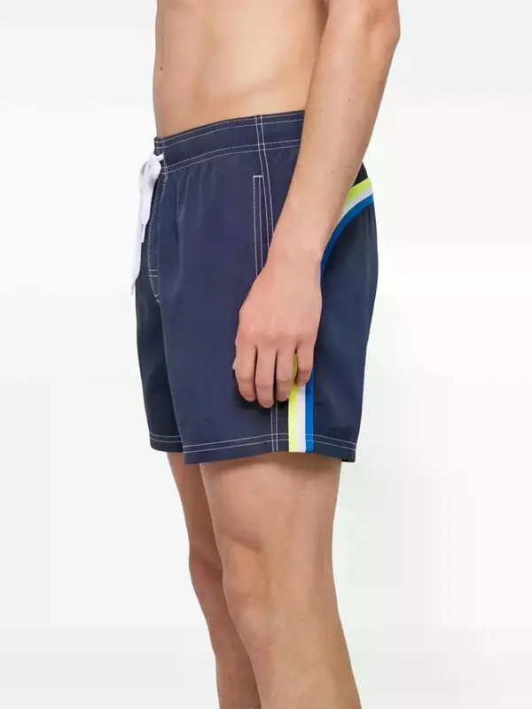 Sundek Logo Patch Swim Shorts - Blue