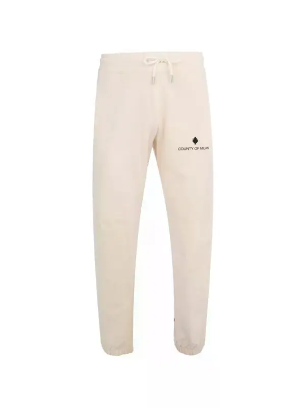 COUNTY OF MILAN Logo-print Track Pants - Neutrals