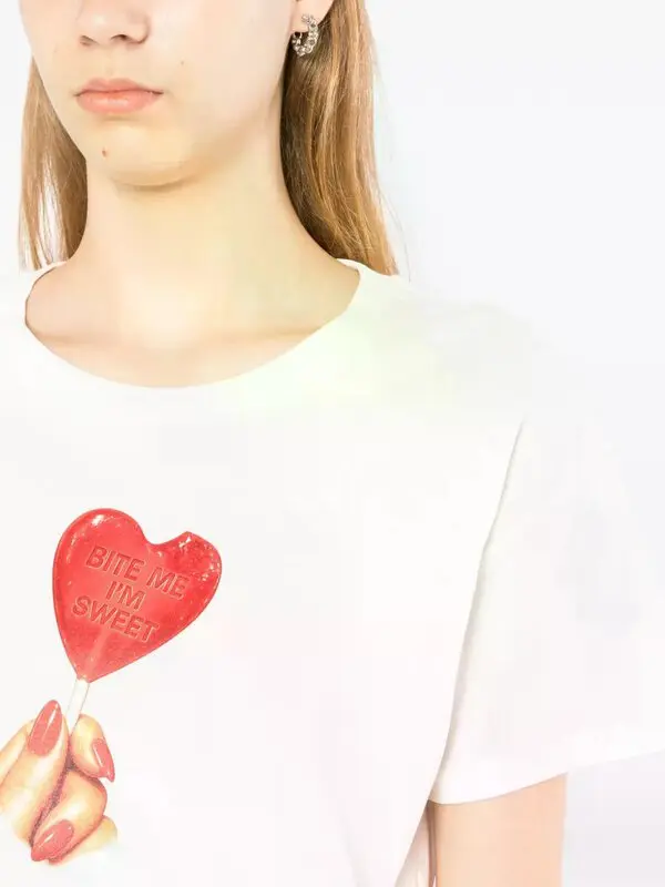 MELT Graphic-print Cropped T-shirt