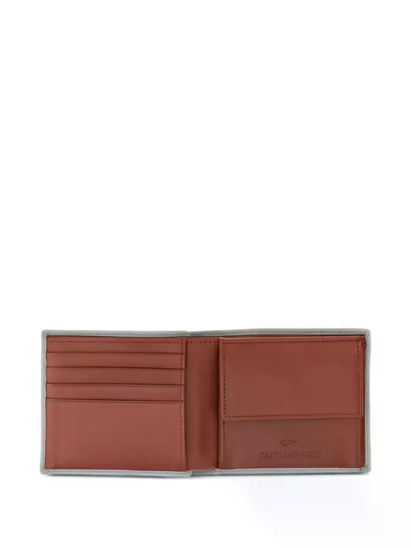 Paul & Shark Fin-embossed Leather Billfold Wallet