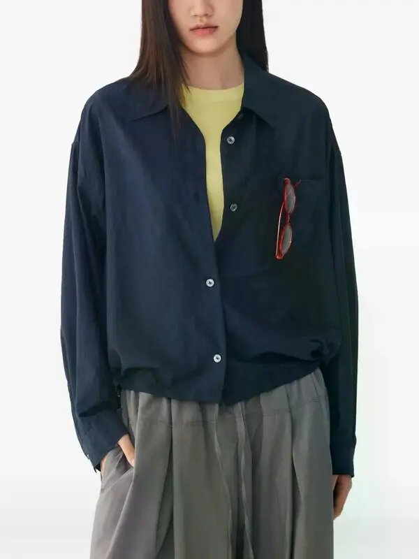 STUDIO TOMBOY Long Sleeve Shirt With Drawstring Hem
