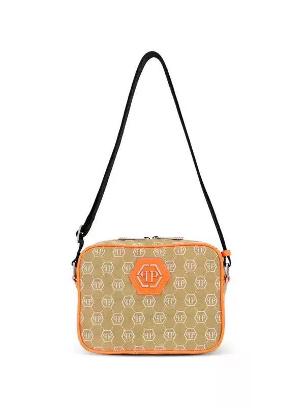 Philipp Plein Monogram Jacquard Messenger Bag - Neutrals