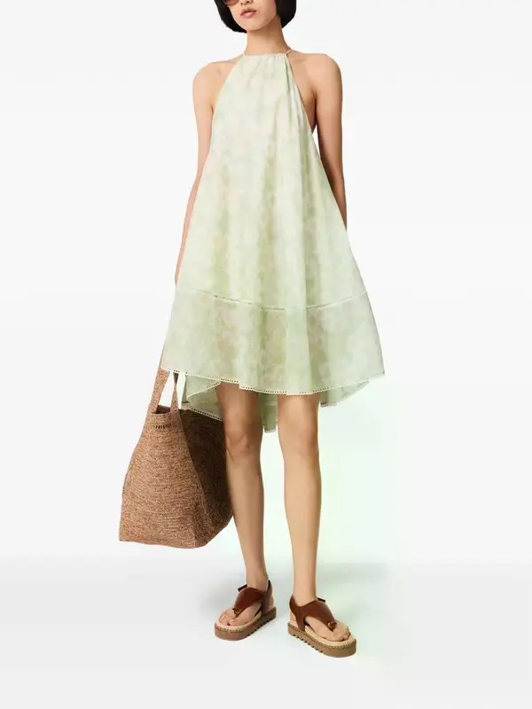 Stella McCartney Daisy Floral-print Halterneck Dress - Green
