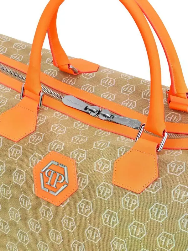 Philipp Plein Monogram Jacquard Holdall Bag