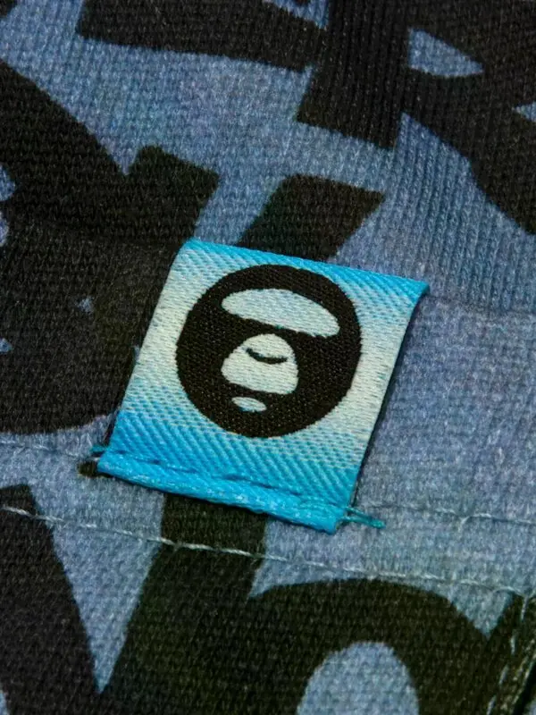 AAPE BY *A BATHING APE Graffiti Print Elasticated Waist Shorts