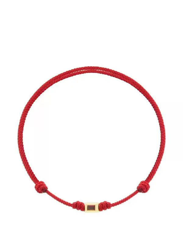 Luis Morais Ruby And Cord Bracelet - Gold