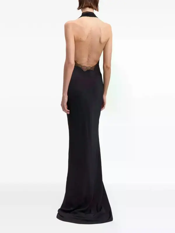 16Arlington Malena Lace-trim Gown - Black