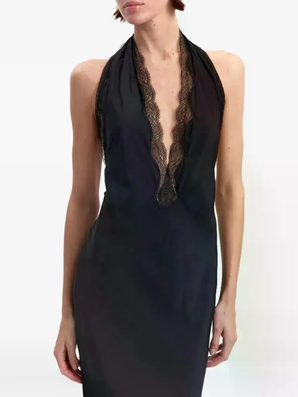 16Arlington Malena Lace-trim Gown - Black