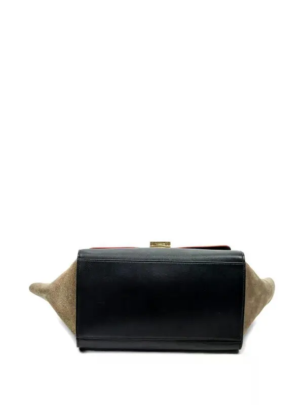 Celine Small Trapeze Tricolour Tote Bag - Red