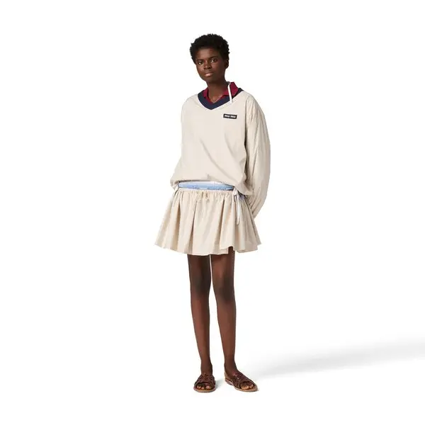 Miu Miu Technical Pongé Mini Skirt - Opal