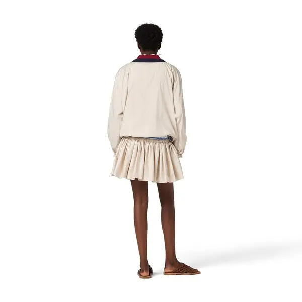 Miu Miu Technical Pongé Mini Skirt - Opal
