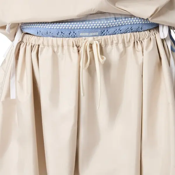 Miu Miu Technical Pongé Mini Skirt - Opal