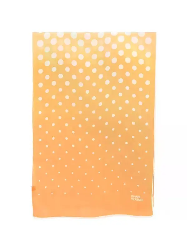 Versace 1990s Polka-dot Scarf - Orange