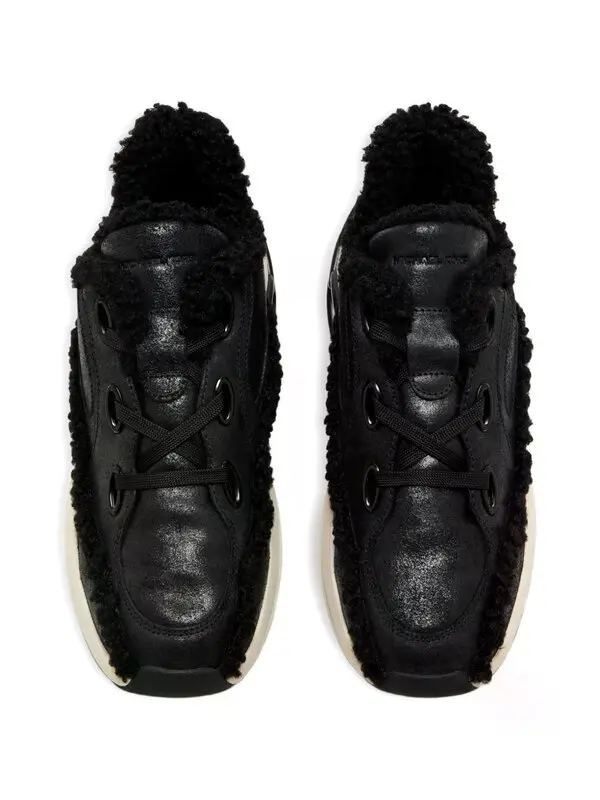 Michael Kors Shearling Trimmed Chunky Sole Sneakers