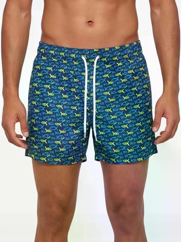 Sundek Fish Print Swim Shorts