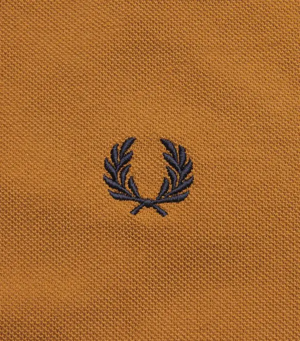 Fred Perry Cotton Twin Tipped Polo Shirt - Brown