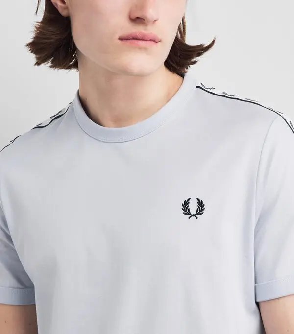 Fred Perry Cotton Tape Ringer T-shirt - Blue