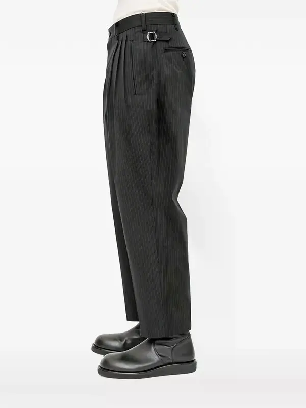 Comme Des Garçons Pinstriped Pleated Trousers