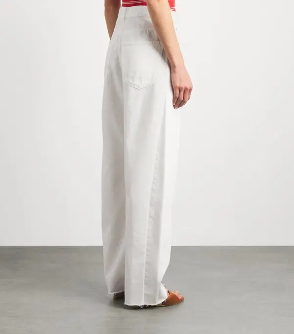 Sandro Barrel Leg Jeans In White