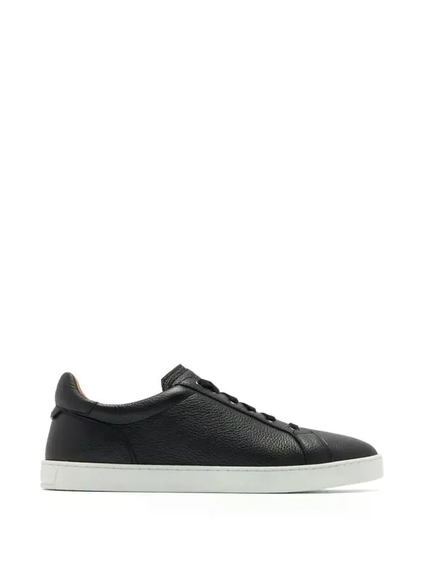 Magnanni Pebbled Leather Lace-up Sneakers