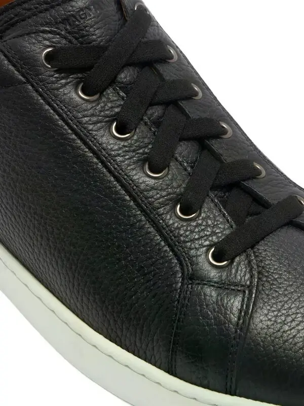 Magnanni Pebbled Leather Lace-up Sneakers