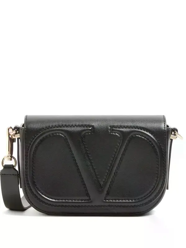 Valentino Garavani Vlogo Walk Small Calfskin Crossbody Bag - Black
