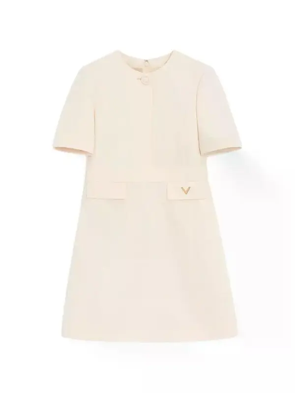 Valentino Garavani Crepe Couture Short Dress - Neutrals