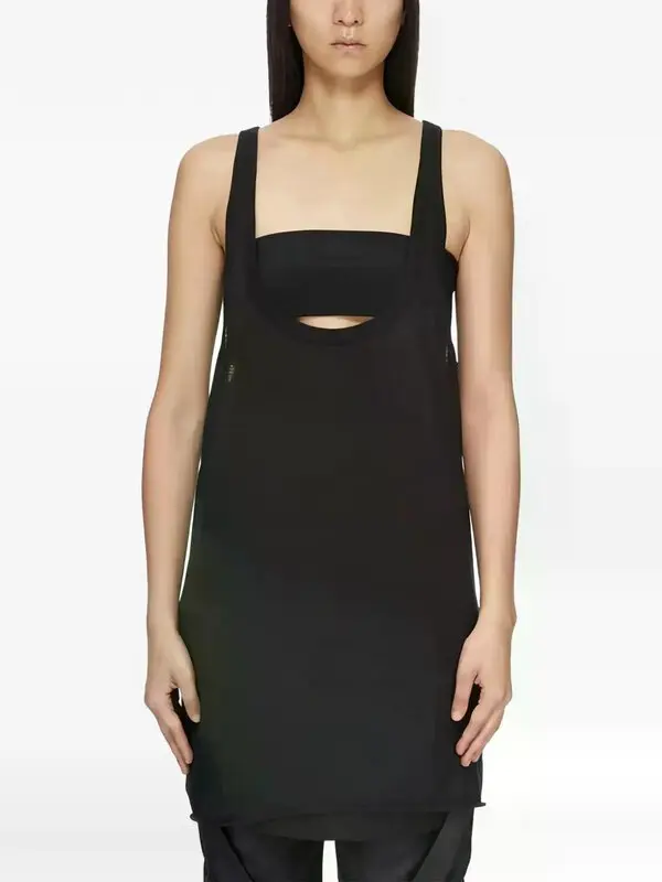 Rick Owens Scoop Neck Cut-out Tank Top - Black