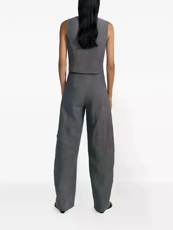 CORTANA Costa Wide-leg Trousers - Grey