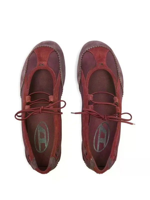 DIESEL® D-mile Lace-up Ballet Flats - Red