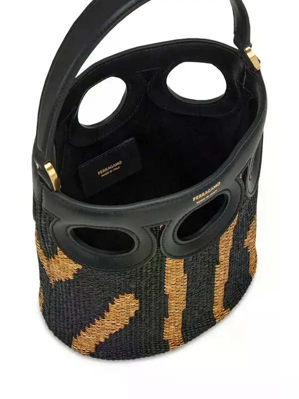 FERRAGAMO Gancini Outline Bucket Bag
