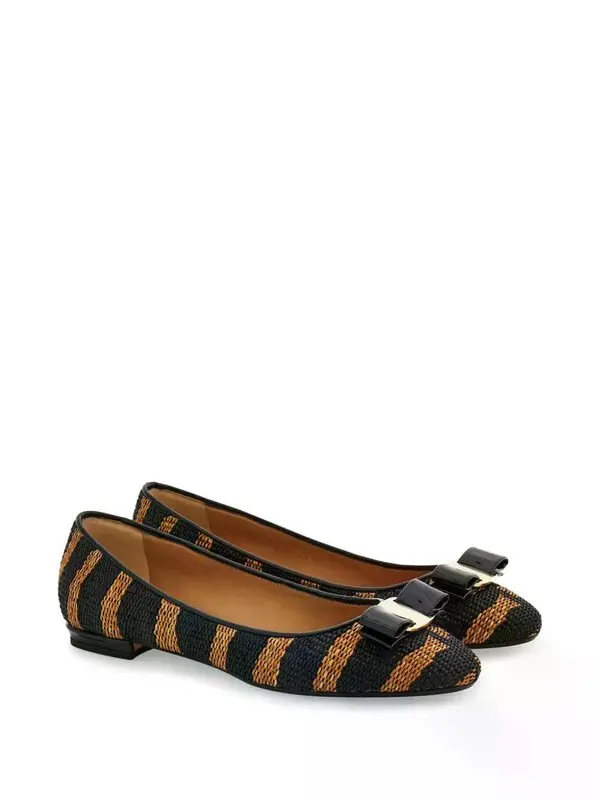 FERRAGAMO Varina Ballet Flats With Animalier Motif