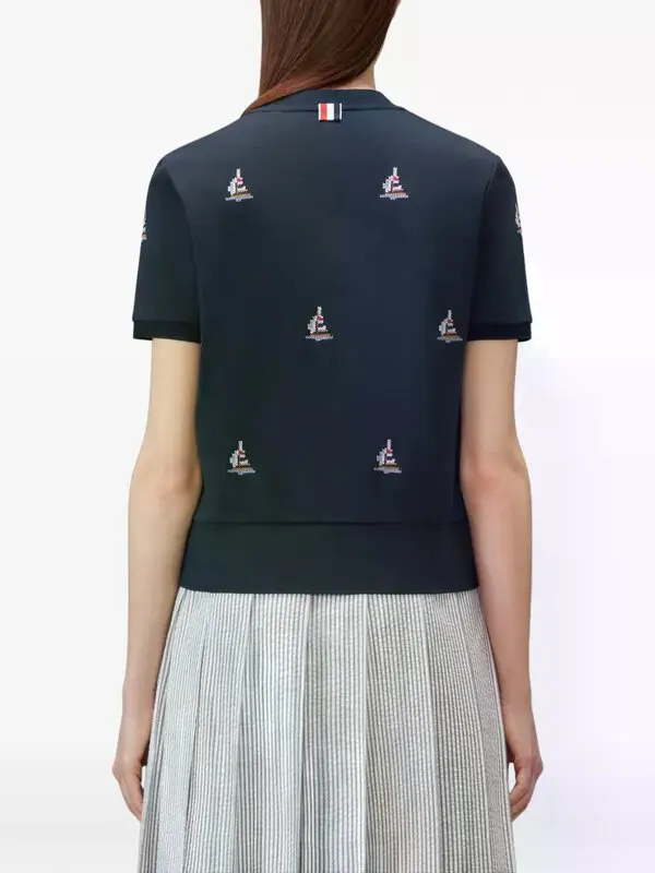 Thom Browne Embroidered Milano Rib T-shirt