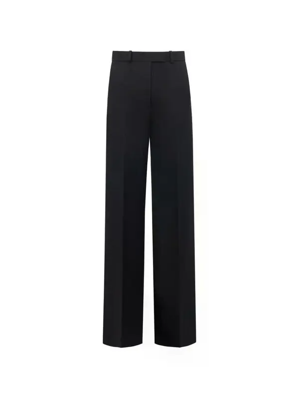 THE ARKOW Imara Pressed-crease Wide-leg Trousers - Black