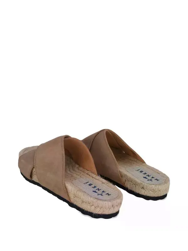 Manebí Crossover Strap Suede Sandals - Brown
