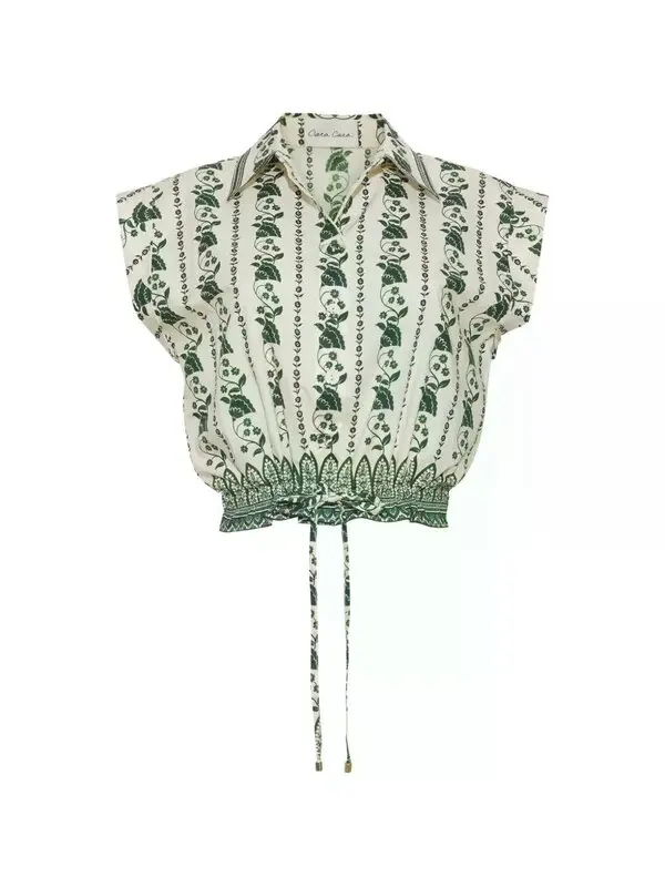 Cara Cara Octavia Floral-print Cotton Shirt - Green