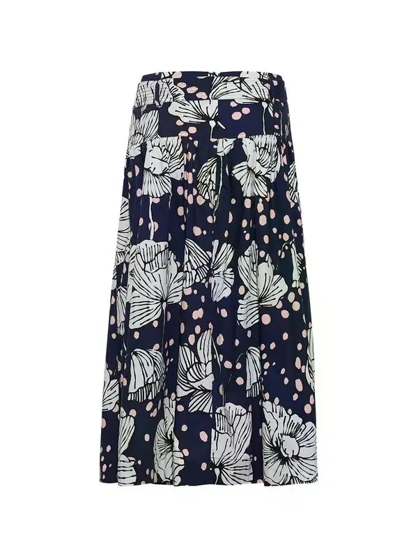 Cara Cara Jiya Floral-print Tiered Midi Skirt