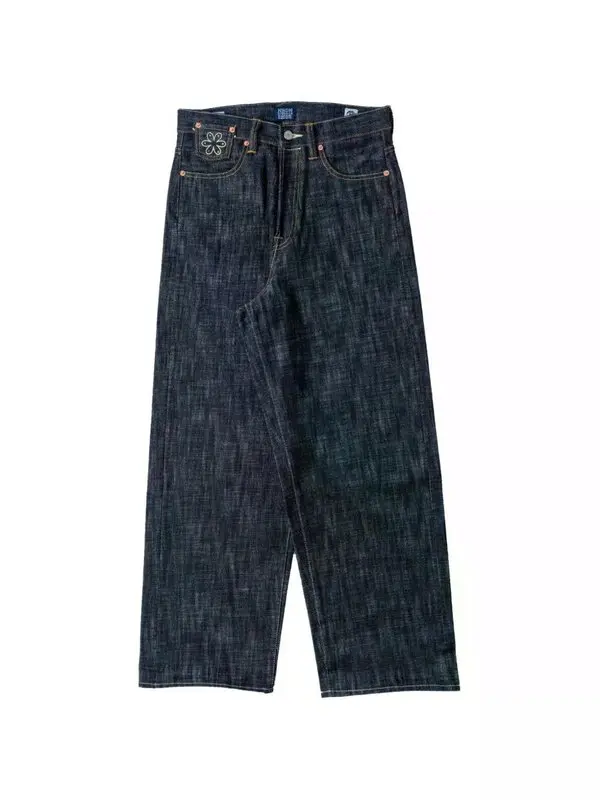 NBDN DENIM Kanpai! Embroidered Wide-leg Jeans
