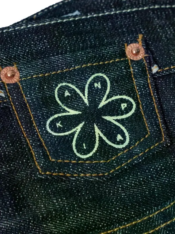 NBDN DENIM Kanpai! Embroidered Wide-leg Jeans